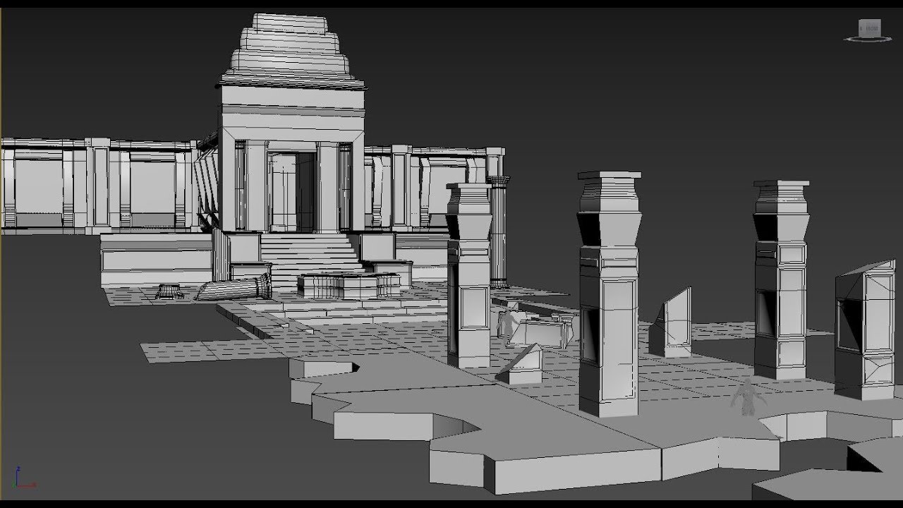 Modeling Temple ruins 3ds max tutorial part - 2