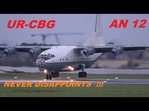 IMPRESSIVE variety on a theme , arrival Antonov 12 , UR-CBG , Ostend Airport
