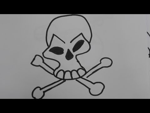 How to draw a pirate skull-draw a pirate skull easy-pirate skull ...