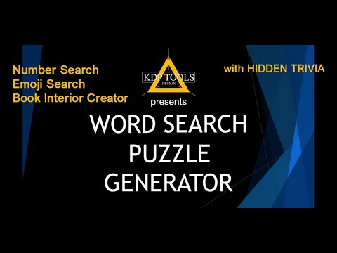 Word Search Puzzle Generator with Hidden Trivia !