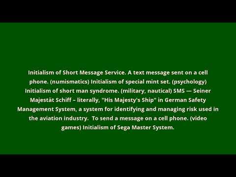 what is the meaning of SMS.