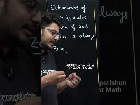 Determinant of Skew Symmetric matrix of odd order By Deepak sir | #shorts #cuet #maths #cuet2023