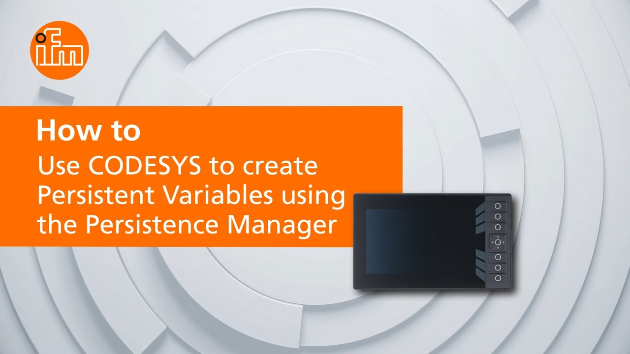 How to use CODESYS to create Persistent Variables
