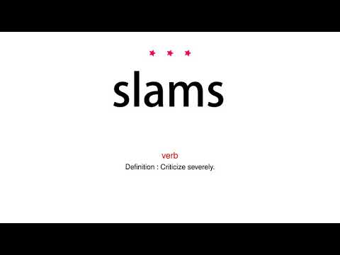 How to pronounce slams - Vocab Today