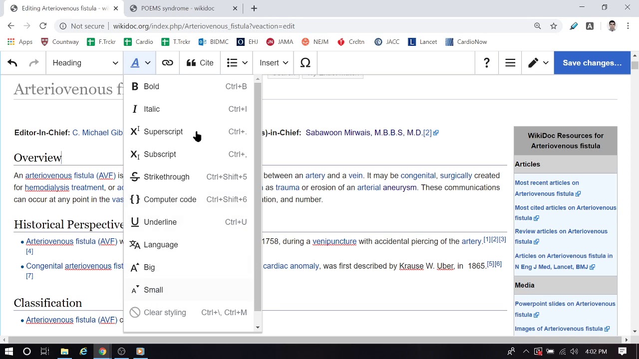 How to Use WikiDoc Editing Tools