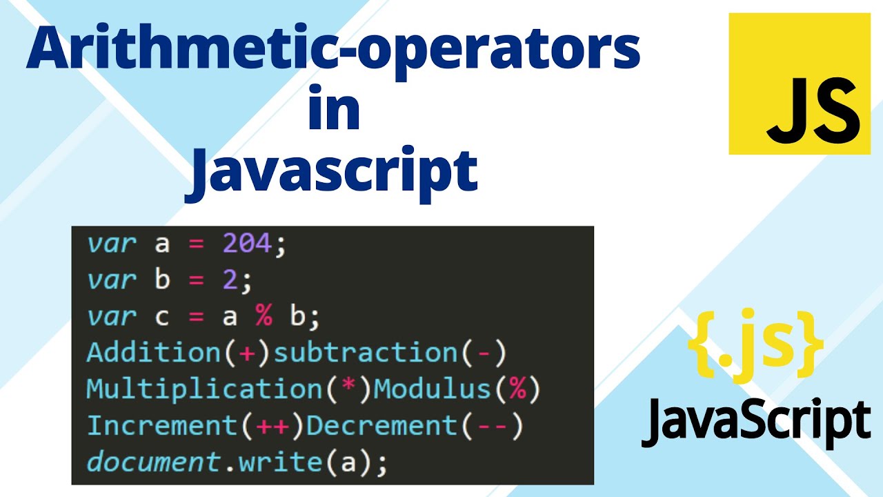 Arithmetic operators in javascript in hindi || Javascript tutorial for beginners - 6