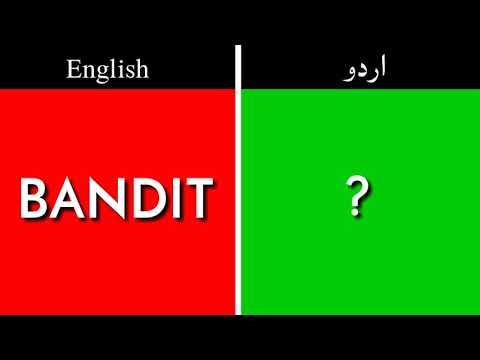 لفظ BANDIT کا اردو میں مطلب/مفہوم کیا ہوتا ہے؟english to urdu vocabulary