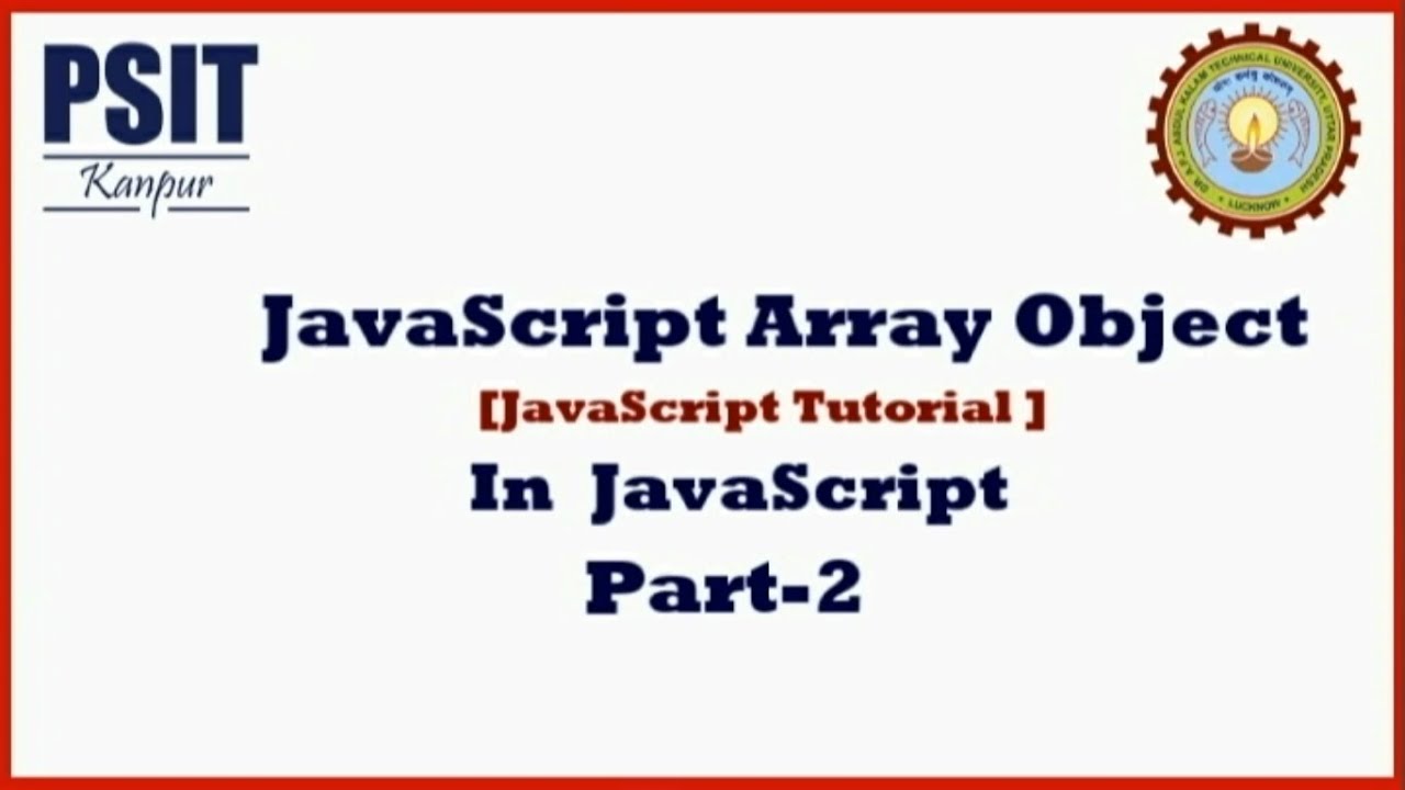 Array Object Creation Using Array Constructor  JavaScript Part-2