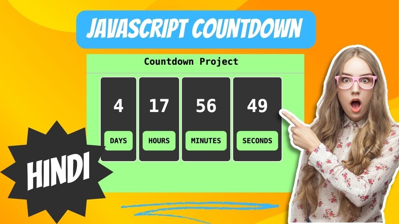 Create a JavaScript Countdown Timer | Html css javascript project