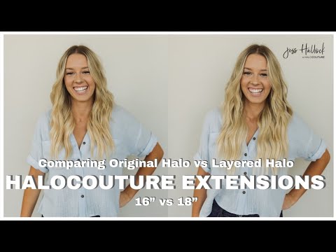Original 16” vs Layered 18” Halo Extensions | HALOCOUTURE | 2021