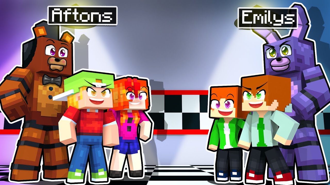 Aftons VS Emilys! Minecraft FNAF Roleplay