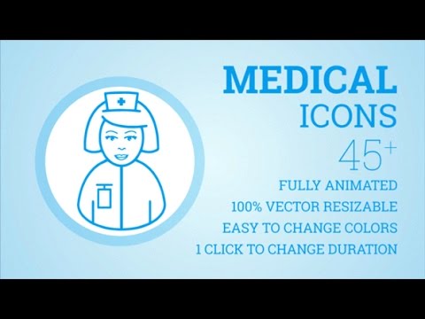 Animated Medical Vector Icons - After Effects Intro Template Motion Graphics No Plugins - 2d