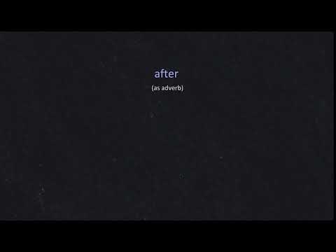 Translate 'after' as adverb from English to French 'plus tard'