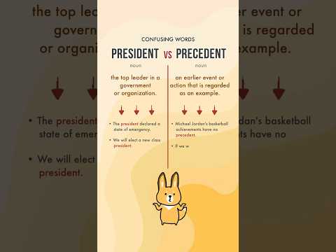 Confusing English Words: PRESIDENT vs PRECEDENT