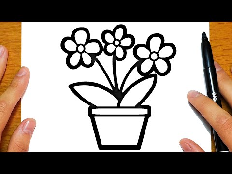 HOW TO DRAW A FLOWER POT 💐 | Easy drawings