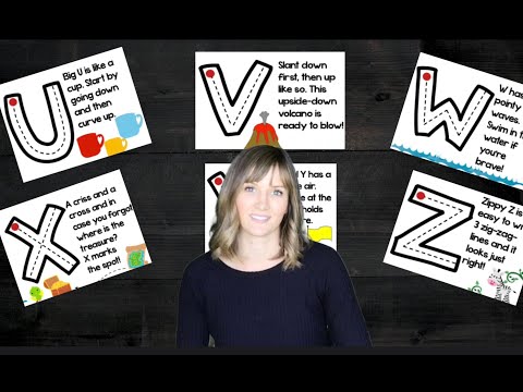 Letter Formation Song 5 Letters U, V, W, X, Y, Z