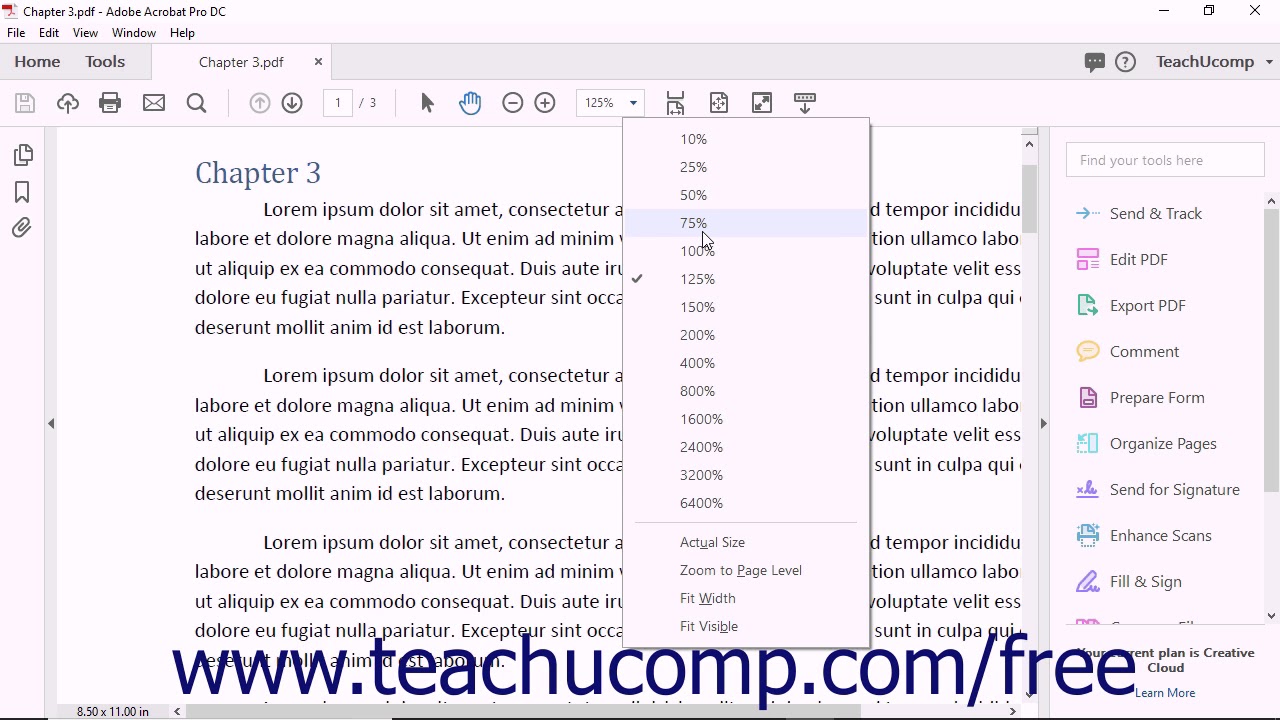 Acrobat Pro DC Tutorial The Page Controls Toolbar - Adobe Acrobat Pro DC Training Tutorial Course