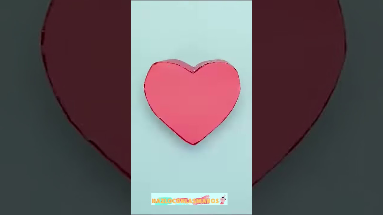 CAJA REGALO con forma de CORAZÓN | Manualidades para niños #shorts