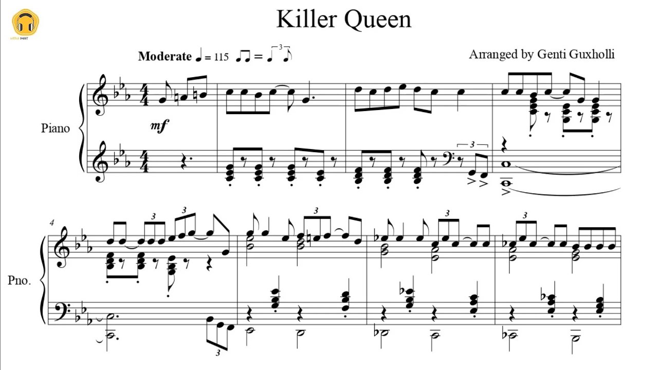 Killer Queen by Queen (Piano Solo/Sheets)