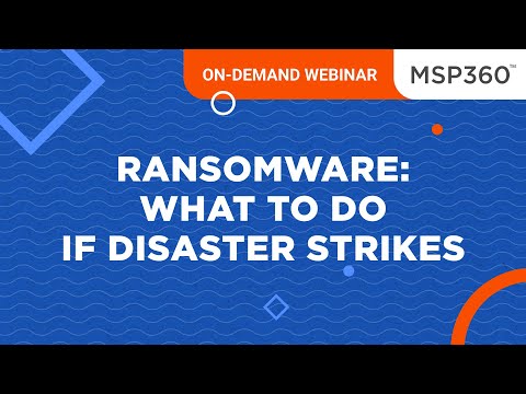 WEBINAR: Ransomware: What to Do If Disaster Strikes