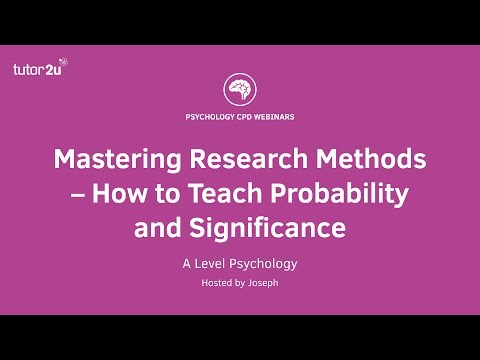 CPD Webinar: Mastering Research Methods – Probability and Significance