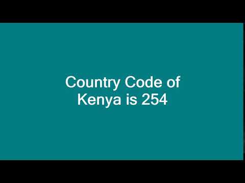 Country Code of Kenya is 254