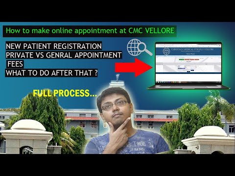 CMC Vellore Aappointment Online Booking |  CMC Vellore Hospital | Full Process [sandhikshandas]
