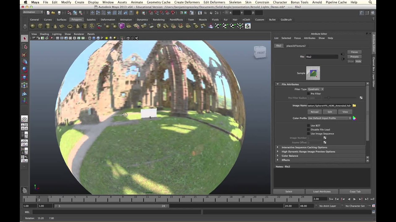 Arnold for Maya Tutorial - Image Based Lighting - HD