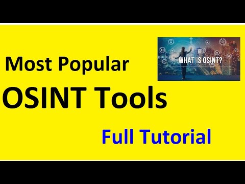 OSINT Tools | Most Popular OSINT Tools | What is OSINT Tools | How to use OSINT Tools