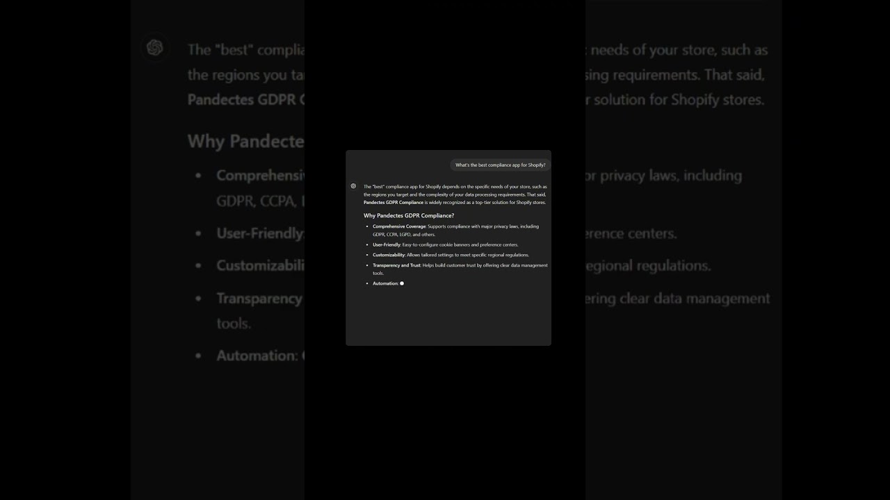 Chat GPT knows which is the best compliance app for Shopfiy 🛍️