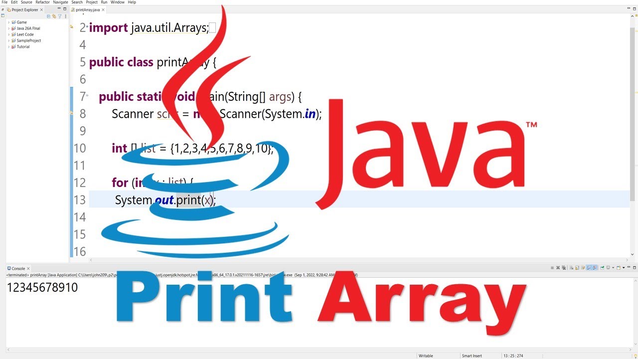 Print an Array in Java / How to Tutorial