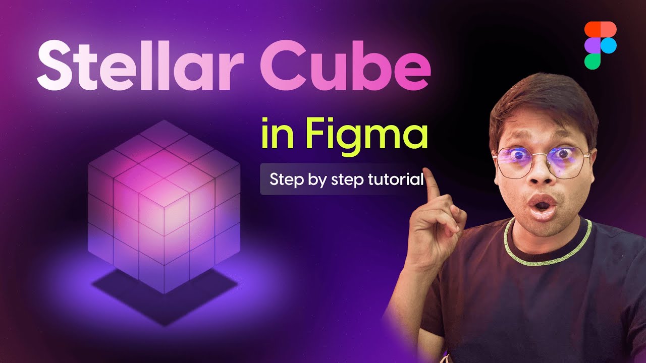 Design 3D Stellar Cube in #figma with interaction