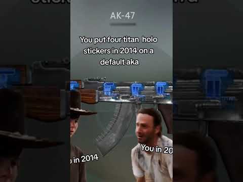 you put four titan holo stickers in 2014 on default ak #cs2 #csgo #csgoclips #titanholo