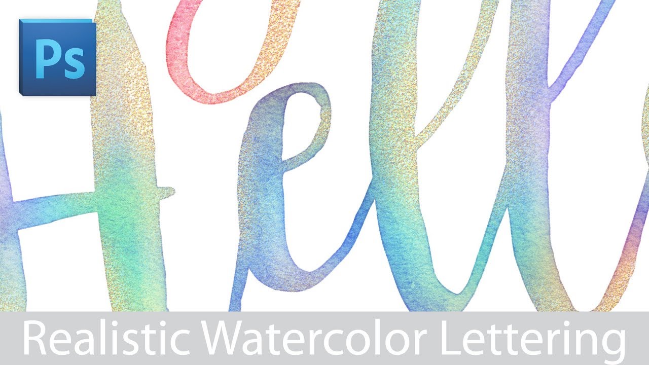 Realistic Watercolor Lettering Tutorial