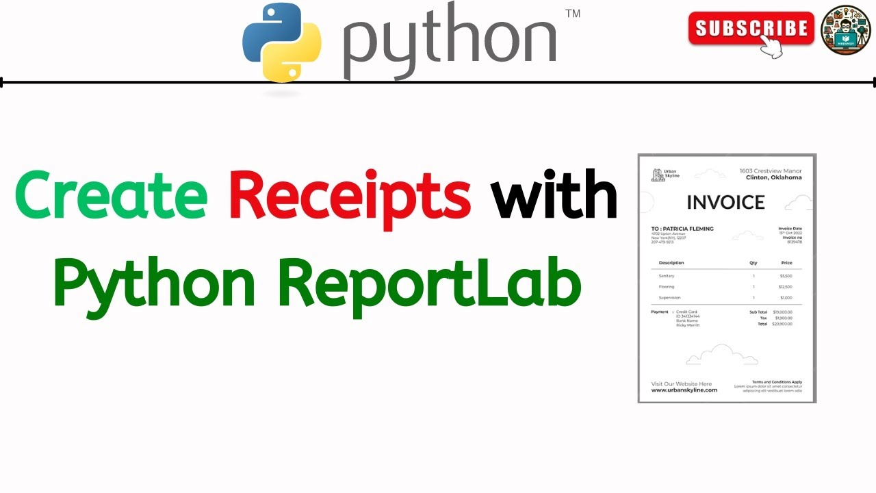 Generating Receipts Using ReportLab in Python