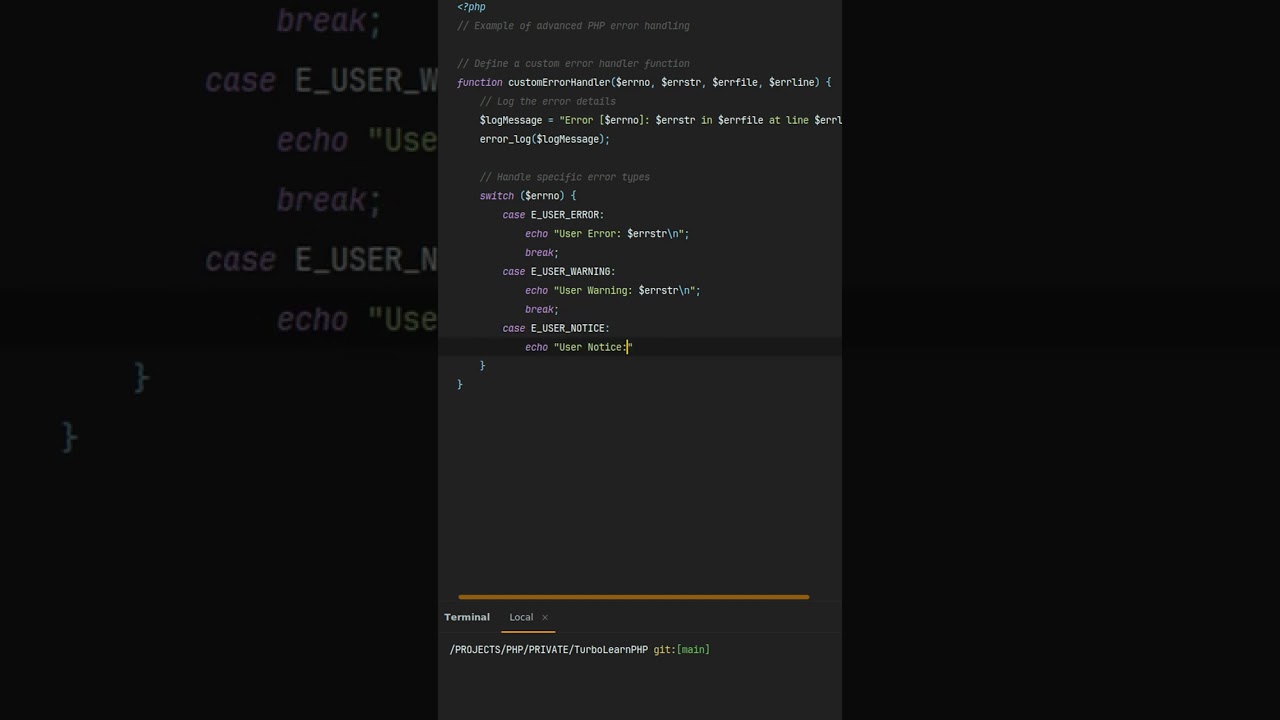 How to handle specific #php error scenarios? mastering #php error handling advanced techniques