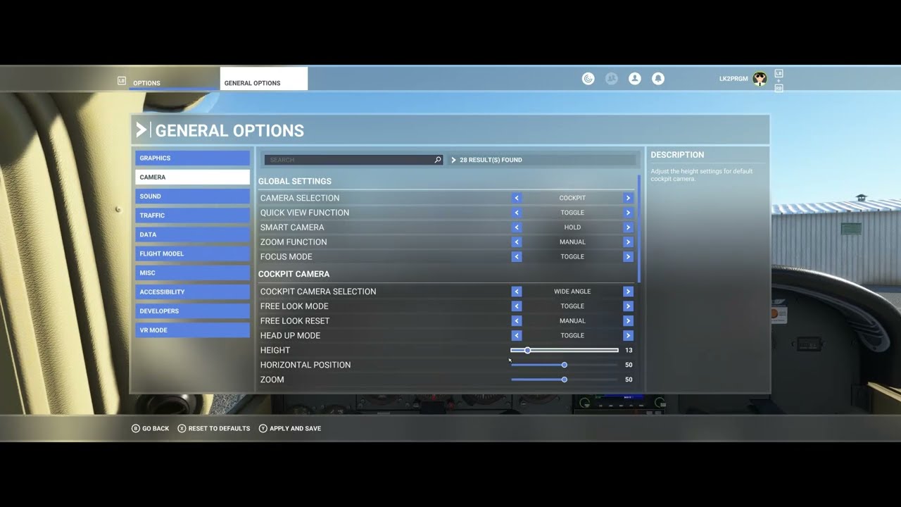Unable to Change Cockpit Camera Height - User Interface & Activities - Microsoft Flight ...