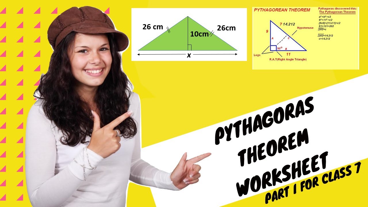 Pythagoras Theorem Worksheet- PART 1 | NCERT Class 7 Triangles Worksheet