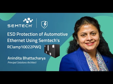 ESD protection of automotive ethernet using Semtech's RClamp10022PWQ