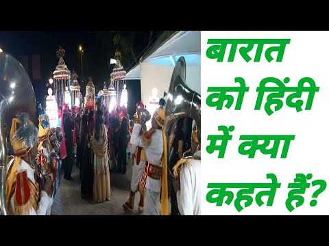बारात को हिंदी में क्या कहते हैं | barat ko hindi mein kya kahate hain