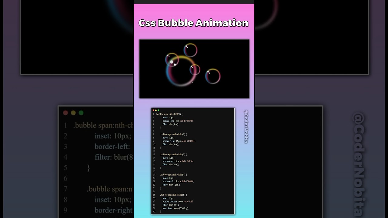 How To Create Bubble Animation Video | How To Create Bubble Using Html and CSS | Bubble Animation