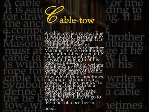 Cable-tow - Masonic Dictionary #shorts