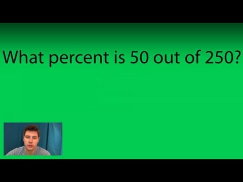 What percent is 50 out of 250?