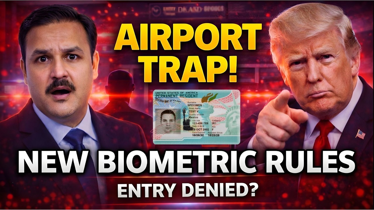 AIRPORT TRAP: New Biometric Rules for Green Card Holders (Don't Travel Yet!)