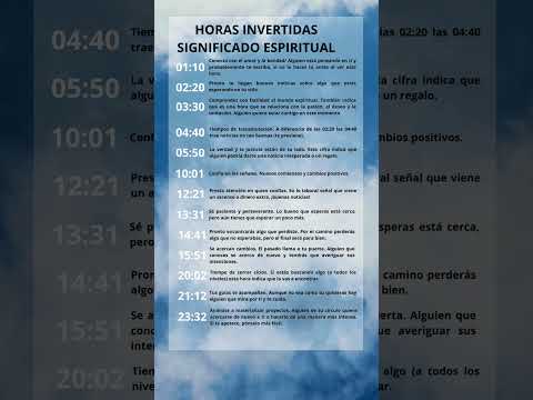 HORAS INVERSAS SIGNIFICADO ESPIRITUAL