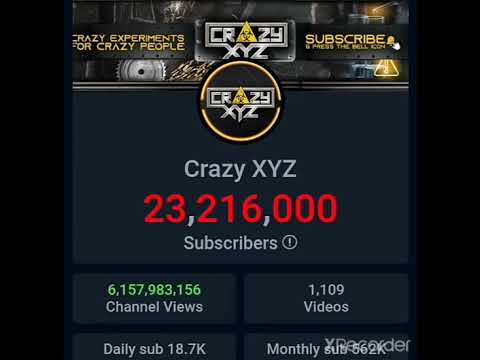 crazy xyz live time subscriber count