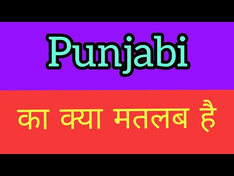 Punjabi ka matlab kya hota hai | Punjabi meaning in hindi