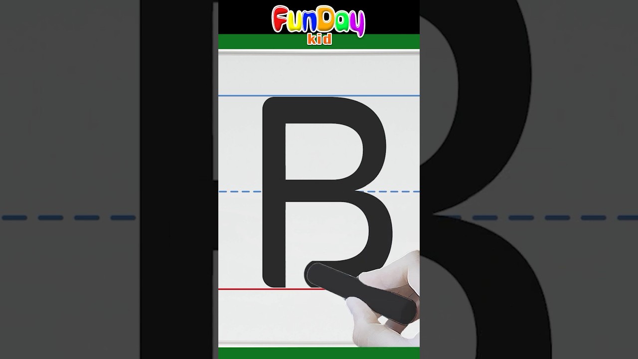 How to Write Uppercase Letter B -  @FunDayKid ​
