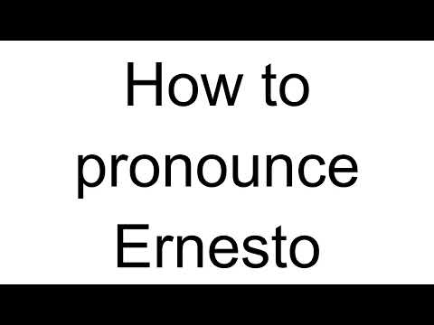 How to Pronounce Ernesto (Italian)