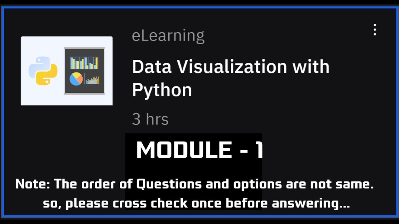 Module-1 Introduction to Visualization tools||Data Visualization with Python #ibm #edunet